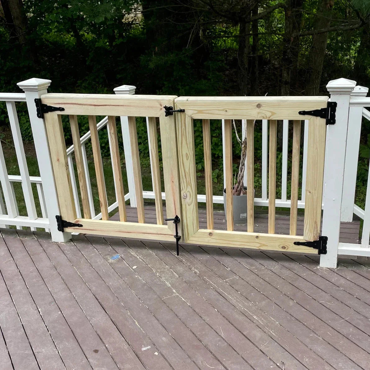 Double Wooden Patio Gates – Oak Street Gates